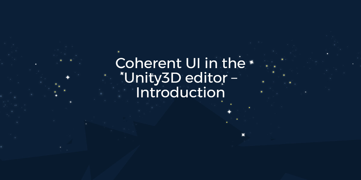 Coherent UI unity3D gui tool in the Unity3D editor