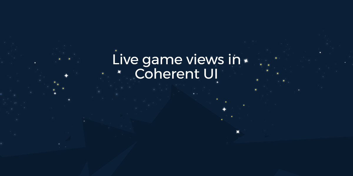 Live Game View As A Part Of The Game Hud With Coherent Ui