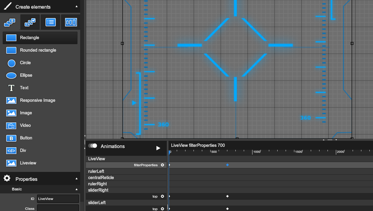 Animation easing presets and Live game views in Coherent Editor 1.3.5